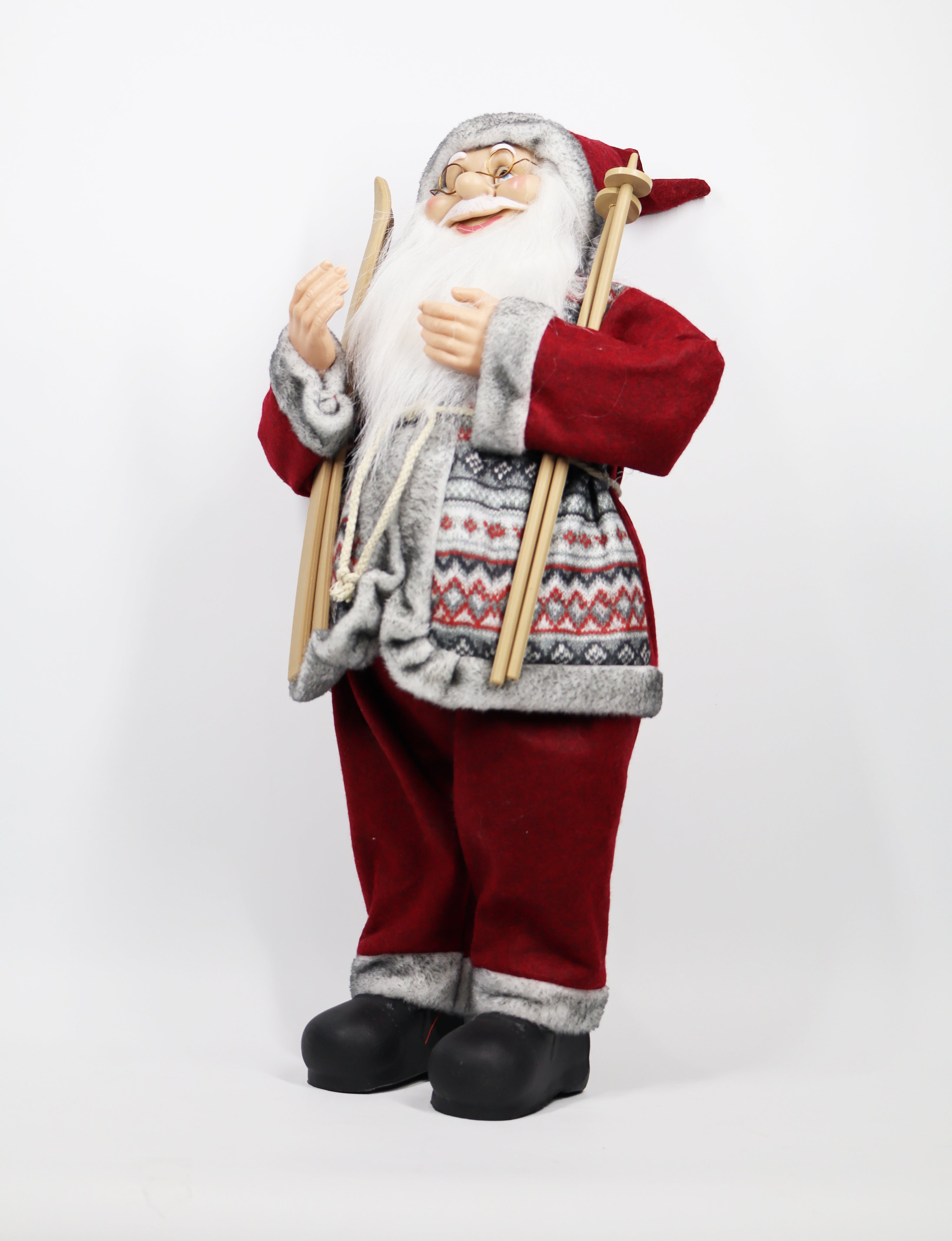 Viejo pascuero rojo 60 cm con tablas y palos – Sweet & Gourmet Chile